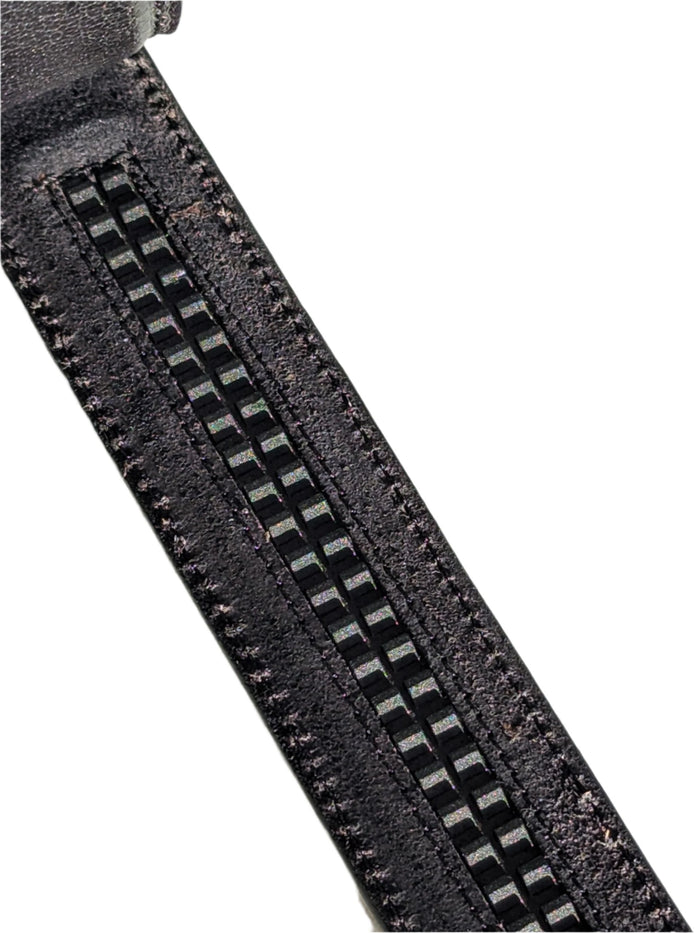 Men's Full Grain Leather Belt Strap in Plain Black | Jackoz | Jack Belt®