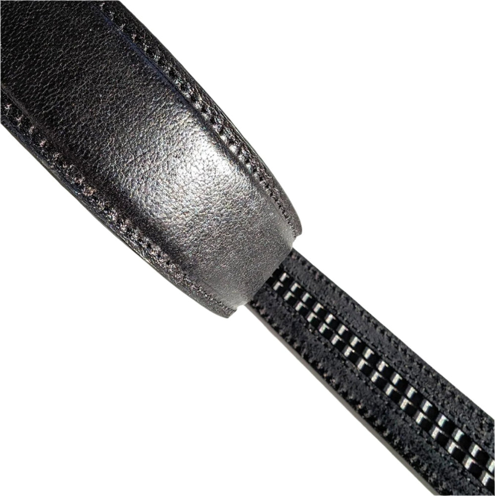 Men's Full Grain Leather Belt in Plain Black | Jackoz | Jack Belt®